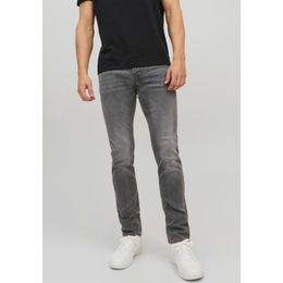Jack & Jones JACK & JONES Slim-fit-Jeans &raquo;JJIGLENN &ndash; Jeans mit Stretch und figurbetonter Silhouette&laquo; Used, modisch, slim fit, Denim/Jeans Grey Denim 29 - L&auml;nge...