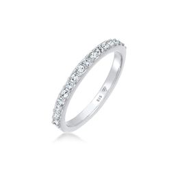 Elli Fingerring »Bandring Memoire 925 Silber, mit Kristallen von Swarovski « Silber 58 mm Glamouröser Ring aus 925er Sterling Silber