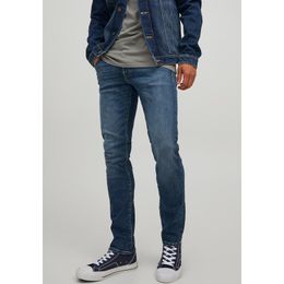 Jack & Jones JACK & JONES Slim-fit-Jeans »JJIGLENN – Slim-Fit-Jeans mit niedriger Leibhöhe« Used, modisch, slim fit, Denim/Jeans BLUE DENIM 30 - Länge 32 Länge...
