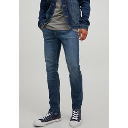 Jack & Jones JACK & JONES Slim-fit-Jeans »JJIGLENN – Slim-Fit-Jeans mit niedriger Leibhöhe« Used, modisch, slim fit, Denim/Jeans BLUE DENIM 30 - Länge 34 Länge...