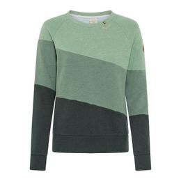 Ragwear Sweater »JOHANKA BLOCK« Crew Neck im Color-Blocking Design DUSTY GREEN XL XL Veganes, von PETA verifiziertes Sweatshirt JOHANKA BLOCK von...
