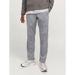 Jack & Jones JACK & JONES Stoffhose »JPSTKANE – Lässige Hose mit Bündchen, pflegeleicht und relaxed« meliert, modisch, relaxed fit, Web Grey Melange S - N-Gr...