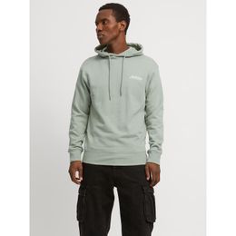 Jack & Jones JACK & JONES Kapuzensweatshirt &raquo;JJBEAU &ndash; Sweater mit Logodruck, Slim Fit und Baumwolle&laquo;, unifarben, modisch, slim fit, angeraute Sweatware, Kapuze...
