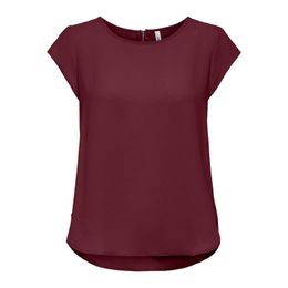 Only Damen Only Kurzarmbluse &raquo;ONLVIC &ndash; feminines Blusenshirt in lockerer Form&laquo; regular fit, Web, Kunstfaser, Rundhals, unifarben 40