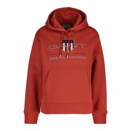 Gant Kapuzensweatshirt »ARCHIVE SHIELD HOODIE«, Mit Kapuze mit Kordelzug MODERN RUST XL XL Moderner Hoodie von Gant