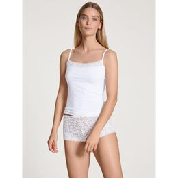 Calida Spaghettitop »Natural Comfort Lace« weiche Spitze, elastisch, Single Jersey Qualität, Cotton-Mix weiss XXS (32/34) XXS (32/34) Damen-Top von...