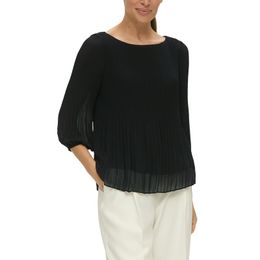 s.Oliver BLACK LABEL Klassische Bluse mit Plisseefalten black 48 48 Bluse von s.Oliver BLACK LABEL