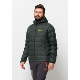 Jack Wolfskin Daunenjacke »ATHER DOWN HOODY M RDS« mit Kapuze blackolive-firefly S (48) S (48) Leichte Daunenjacke
