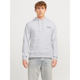 Jack & Jones JACK & JONES Kapuzensweatshirt &raquo;JJBEAU &ndash; Sweater mit Logodruck, Slim Fit und Baumwolle&laquo;, unifarben, modisch, slim fit, angeraute Sweatware, Kapuze...