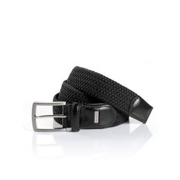 MONTI Flechtgürtel »HAMBURG« 3, 5 cm breit, Elastischer Flechtgürtel, Casual-Business-Sportiv black uni