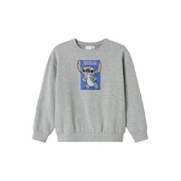 name it Sweatshirt 'Stitch' M&auml;dchen Gr&ouml;&szlig;e 146/152 blau / graumeliert / mauve / schwarz