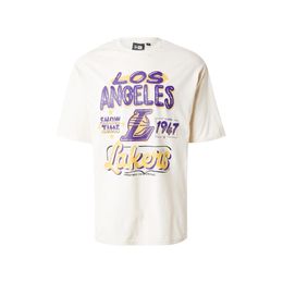 New Era T-Shirt 'NBA Loslak' Herren Größe XL hellbeige / gelb / lila / schwarz