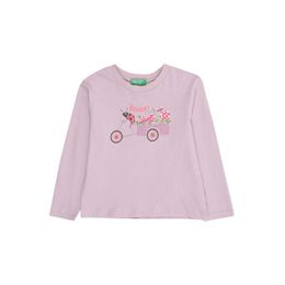 United Colors Of Benetton Shirt Mädchen Größe 98 flieder / pink / schwarz / weiß