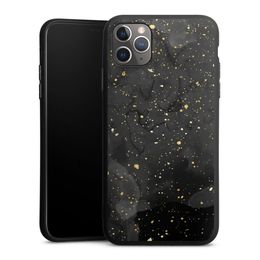 DeinDesign iPhone 11 Pro Max Handy Premium Silikon Hülle Handyhülle schwarz Case Marble Glitzer Gold & Copper Silikon Premium Case