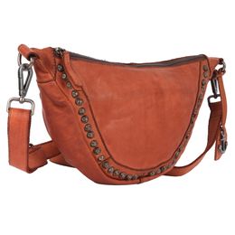 Hobo Harbour 2nd "Orly", Damen, Gr. B/H/T: 33cm x 17cm x 10cm, braun (cognac), Rindsleder, Taschen, Umhängetasche Schultertasche Handtasche Damen
