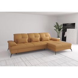 Sit & More Ecksofa SIT & MORE "Amica, L-Form, inkl. Sitztiefenverstellung & Armteilverstellung", braun (curry), B:279cm H:90cm T:185cm, Sofas, Ecksofa, wahlweise mit Bettfunktion, Bettkasten und Kopfteilverstellung