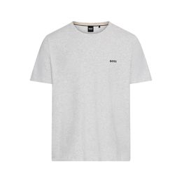 T-Shirt BOSS "Mix&Match T-Shirt R", Herren, Gr. XXL, grau (light, pastel grau 051), Single Jersey, Obermaterial: 95% Baumwolle, 5% Elasthan, Basic, Rundhals, eingesetzt eingefasste Kante, Shirts T-Shirt, mit Logostickerei