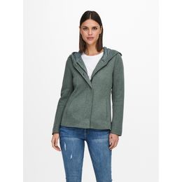 Kurzjacke Only "ONLSEDONA LIGHT SHORT JACKET", Damen, Gr. XS (34), gr&uuml;n (balsam gr&uuml;n detail:melange), Web, Obermaterial: 85% Polyester, 15% Baumwolle, meliert, regular fit h&uuml;ftlang, gerader Abschluss, Jacken Kurzjacke