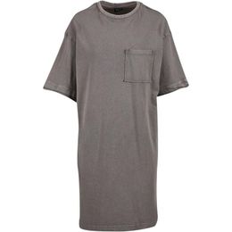 Urban Classics Ladies Washed Jersey T-Shirt Dress Mittellanges Kleid grau in XS TB7493 steelgrey