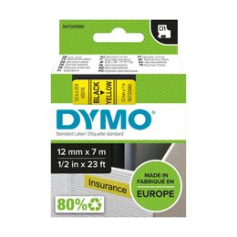 Original Dymo LABELMANAGER 420 Series (45018 / S0720580) Schriftband 12mm/7m Schwarz auf Gelb