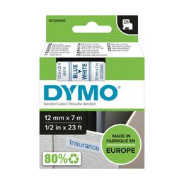 Original Dymo LABELMANAGER 450 (45014 / S0720540) Schriftband 12mm/7m Blau auf Weiss