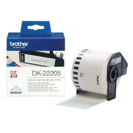 Original Brother P-Touch QL 820 Series (DK-22205) Etikett 1x (62mm x 30.48m) Weiss