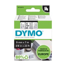 Original Dymo LABELMANAGER Executive 640 CB Set (40910 / S0720670) Schriftband 9mm/7m Schwarz auf Transparent