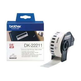 Original Brother P-Touch QL 500 A (DK-22211) Etikett 1x (29mm x 15.24m) Weiss