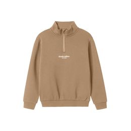 name it Sweatshirt 'NKMBrody' Jungen Größe 116 camel / weiß
