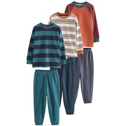 next Schlafanzug Jungen Gr&ouml;&szlig;e 110 marine / petrol / orange / wei&szlig;