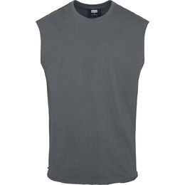Urban Classics Open Edge Sleeveless Tee Tank-Top charcoal in S TB1562 darkshadow