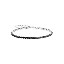 Thomas Sabo Armband Herren Gr&ouml;&szlig;e 21 schwarz / silber