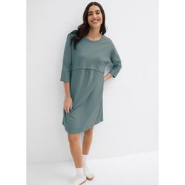 bonprix Shirtkleid aus Bio Baumwolle, gr&uuml;n, mit Baumwolle