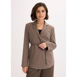 bonprix Blazer aus Viskose-Mix, braun