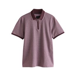 next Poloshirt 'Smart Quarter' Herren Gr&ouml;&szlig;e XXL mauve / dunkelpink