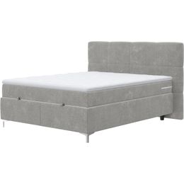 Boxbett COTTA "Kimy inkl. Bettkasten", grau (sand), B:205cm L:211cm, 92% POLYESTER (PES);8% POLYAMID (PA), Komplettbetten, erhältlich in den Breiten 160x200cm & 180x200cm