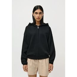 Kapuzensweatjacke LEGER "Fenna, LeGer by Lena Gercke", Damen, Gr. 38, schwarz, Sweatware, Obermaterial: 65% Baumwolle, 35% Polyester, Rippbündchen, Sweatjacken, Mit hochwertiger Logostickerei auf der Brust