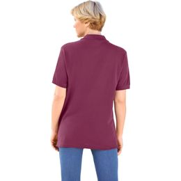 Fruit of the Loom Damen Poloshirt mit kurzer Knopfleiste, weinrot, Gr&ouml;&szlig;e 8