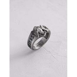 REYTEL Ring 'GOD BLESS, SAVE US' Herren Größe 68 silber