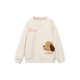 Mango Kids Sweatshirt 'CHILL' Jungen Gr&ouml;&szlig;e 92 beige / braun / dunkelbraun / orange