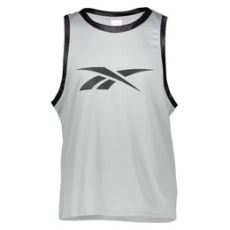 Reebok Trainingsshirt "Basketball" in Grau/ Schwarz - 40% | Gr&ouml;&szlig;e M | Herren-sportshirts
