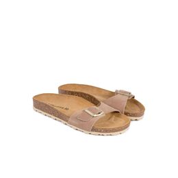 BABUNKERS Family Leder-Pantoletten in Beige - 72% | Größe 37 | Damen-pantoletten