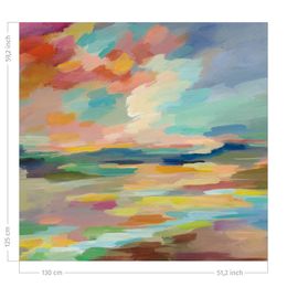 Bilderwelten Vorhang nach Ma&szlig; blickdicht Verdunkelung Natur Abstrakt bunt - Herrlicher Sommer - Landschaft Wohnzimmer Schlafzimmer