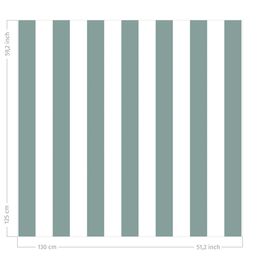 Vorhang L&auml;ngsstreifen in Pastell Petrol