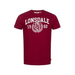 Lonsdale T-Shirt 'Staxigoe' Herren Gr&ouml;&szlig;e S dunkelrot / wei&szlig;