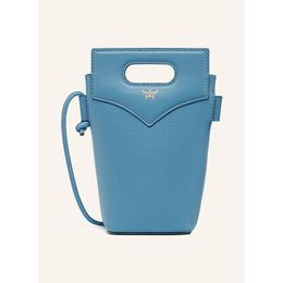 MCM Hobo Bags - Diamond Pouch zum Umh&auml;ngen aus genarbtem Leder - Gr. unisize - in Blau - f&uuml;r Damen