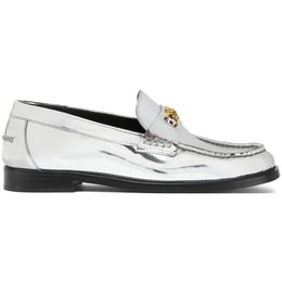 Versace Loafer - Flat Shoes Silver - Gr. 36 (EU) - in Silber - f&uuml;r Damen