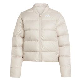 adidas Sportswear Sportjacke 'Essentials' Damen Gr&ouml;&szlig;e 4XS beige / wei&szlig;