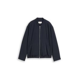 Tom Tailor Damen Loose Fit Blouson Jacke, blau, Uni, Gr. 36