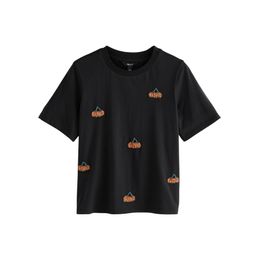 next T-Shirt 'Halloween Pumpkin' Damen Gr&ouml;&szlig;e XXL gr&uuml;n / orange / schwarz